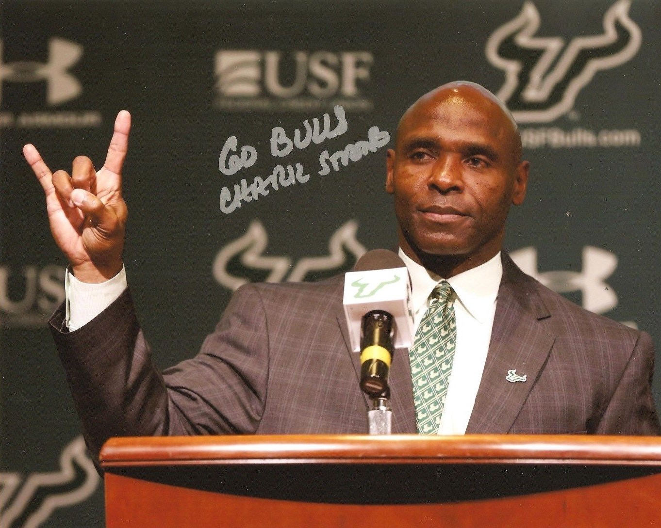 Charlie Strong SIGNED South Florida 8X10 PHOTO AUTOGRAPH USF BULLS AUTO ...