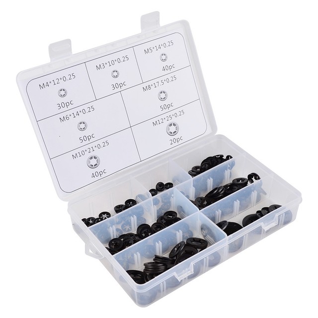 Push on Lock Washers Speed Clip Fastener Assortment Kit M3 M4 M5 M6 M8 ...