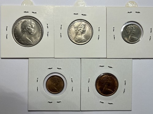 1966 UNCIRCULATED Coin Set - 5 Choice Coins In 2x2s - Low Mintage ...