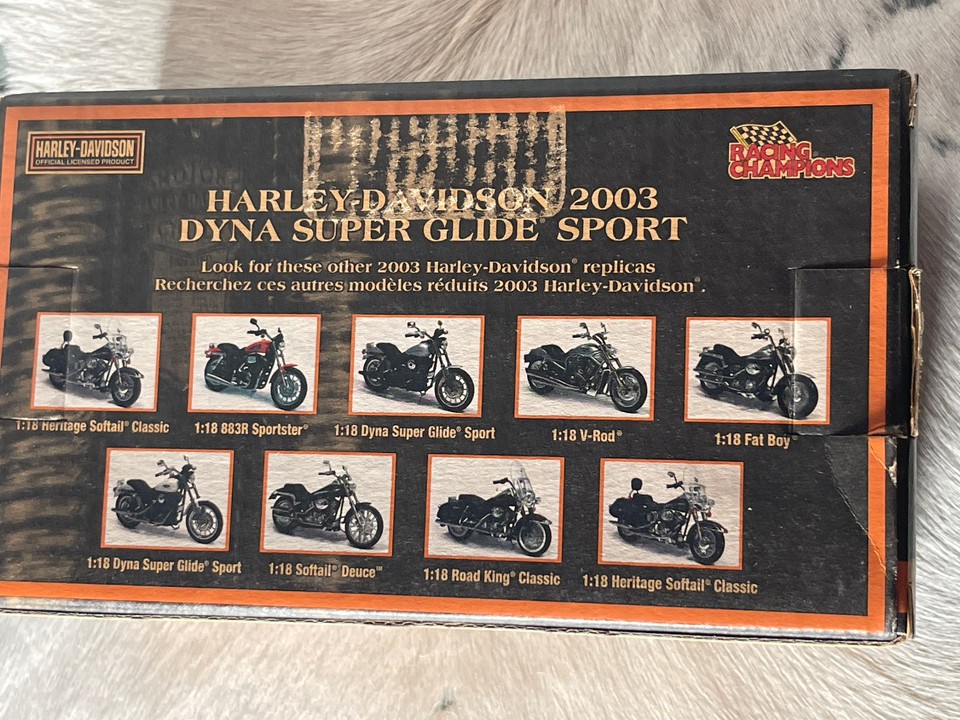 Harley Davidson 36939 1:18 Die Cast Dyna Super Glide Sport Motorcycle ...