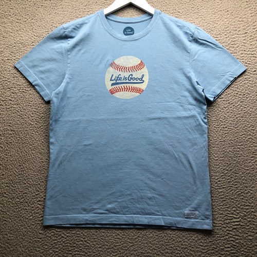 Life is Good Baseball Crusher T-Shirt Men's Medium Short Sleeve Classic ...