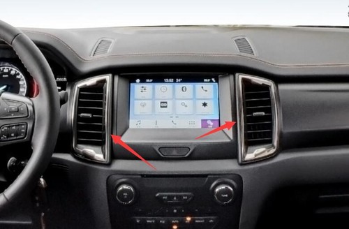 Carbon Fiber L&R AC Air Outlet Vent Cover Trim 4PCS For Ford Ranger ...