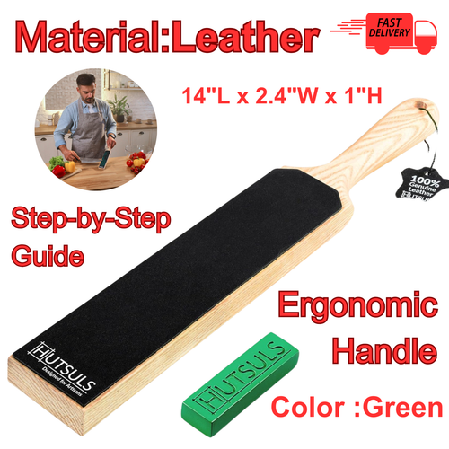 Double-Sided Leather Strop Paddle Kit, Razor-Sharp Edge, Ergonomic ...