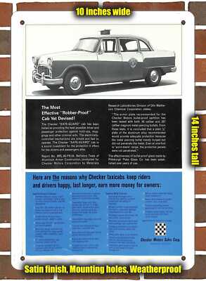 Metal Sign - 1966 Checker Safe Guard Cab (Sign Variant #3) | eBay