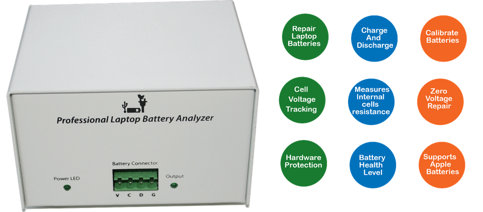 Professional Laptop Battery Analyzer NLBA1 to Charge Discharge Test ...