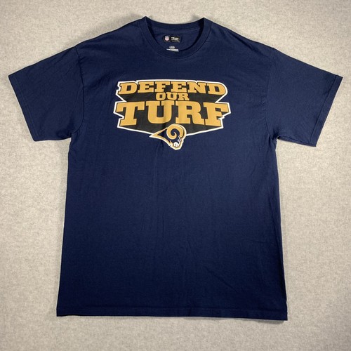 NFL Team Apparel St Louis Rams Defend The Turf T-shirt Adult Sz Large ...