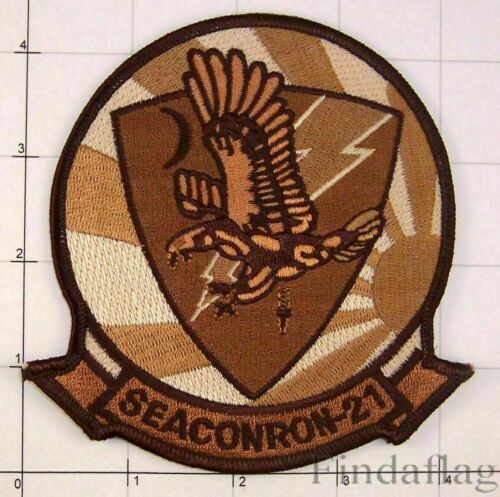 Seaconron-21 Patch Tan Hawk Crescent Moon Military Navy Squadron Sea ...