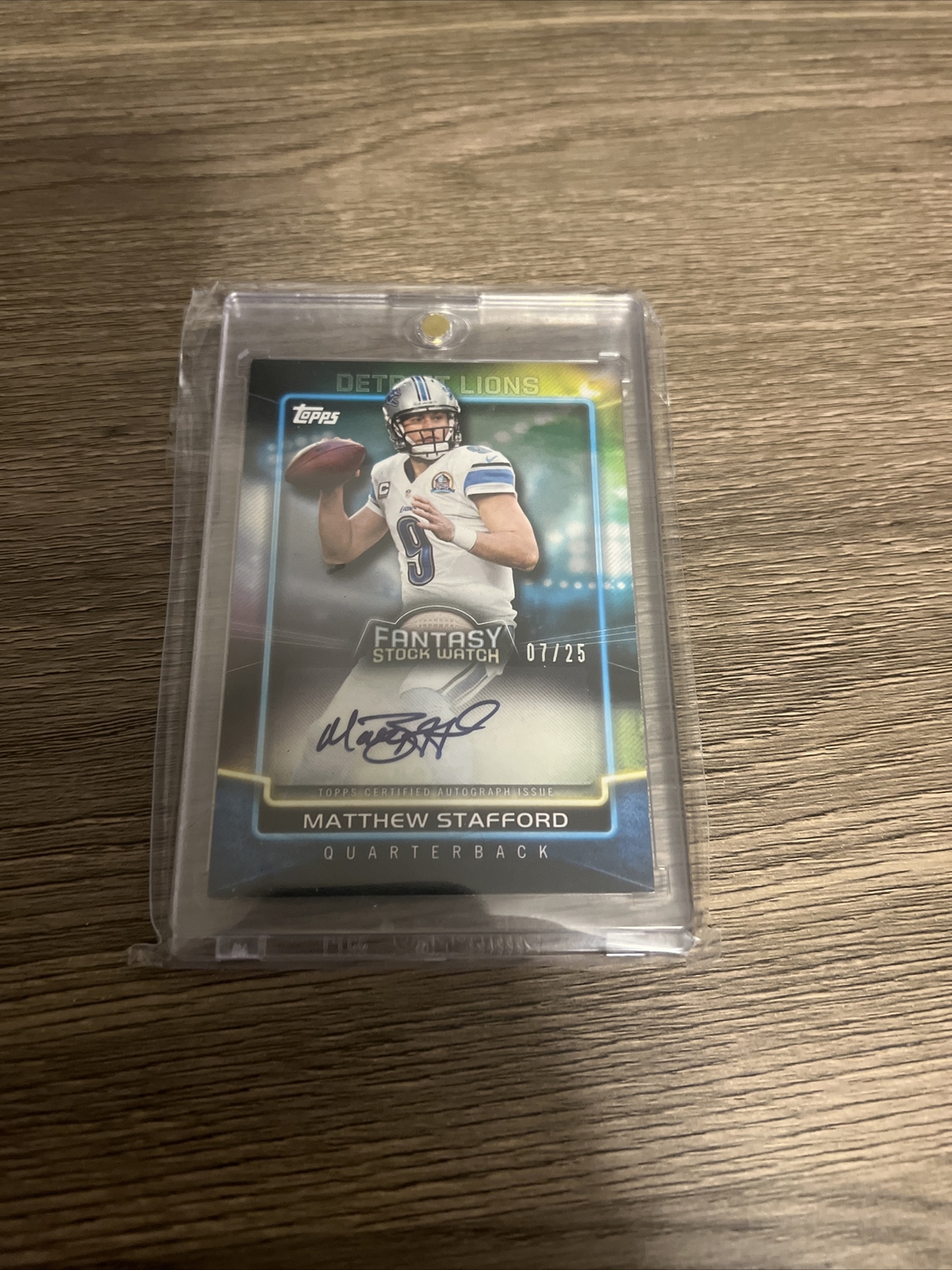 matthew stafford autograph 2014 fantasy stockwatch 07/25 topps | eBay