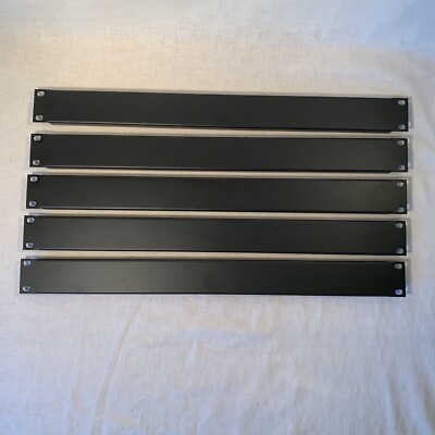5 Middle Atlantic 19" Rack 1RU Empty Space Covers Solid Black | eBay