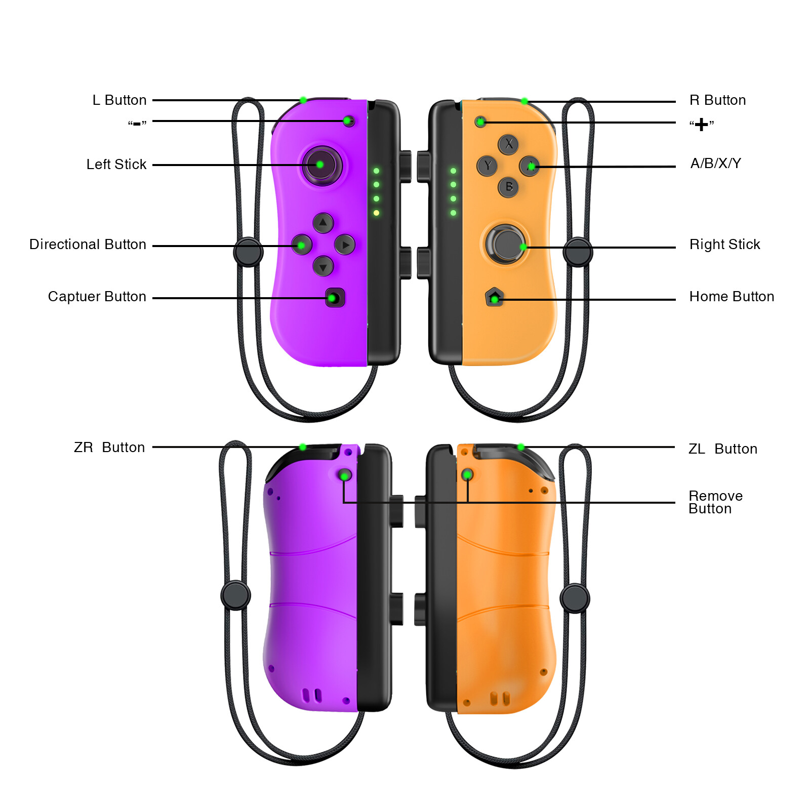 For JOYCON Controller Nintendo Switch Joy Con Gamepad Wireless Left ...