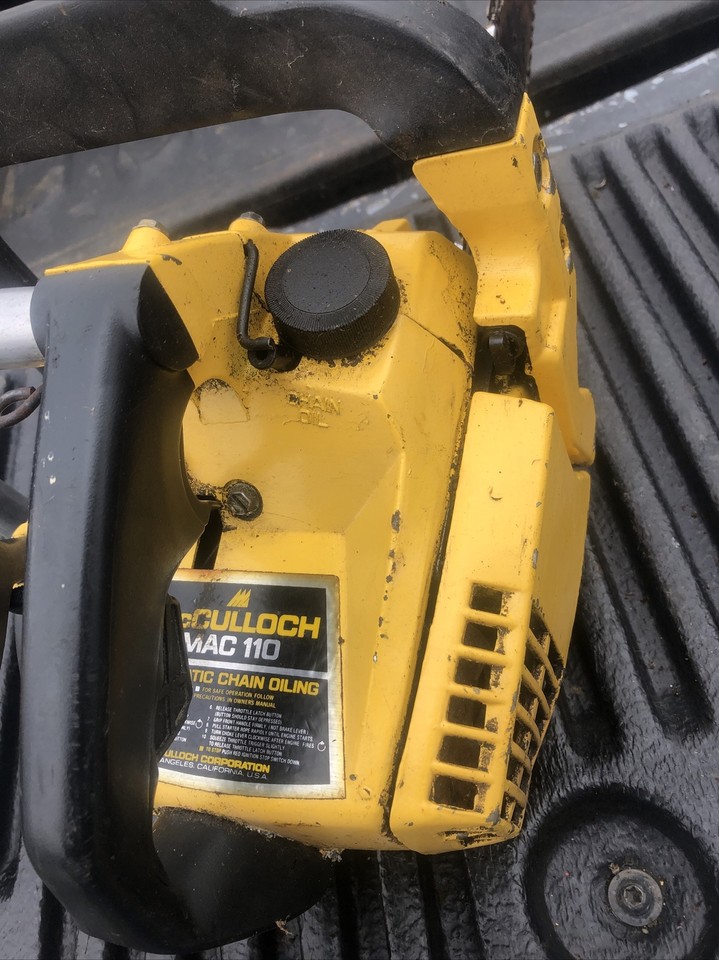 Vintage Clean McCulloch Mac 110 Chainsaw Chain Saw with bar | eBay