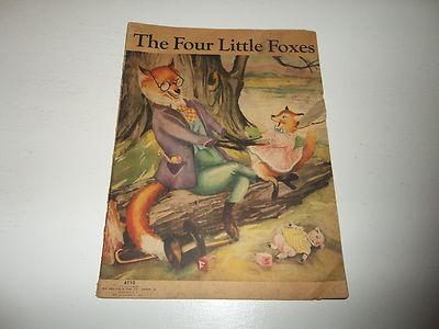 The Four Little Foxes Story Book Saalfield Publishing 1940 | eBay