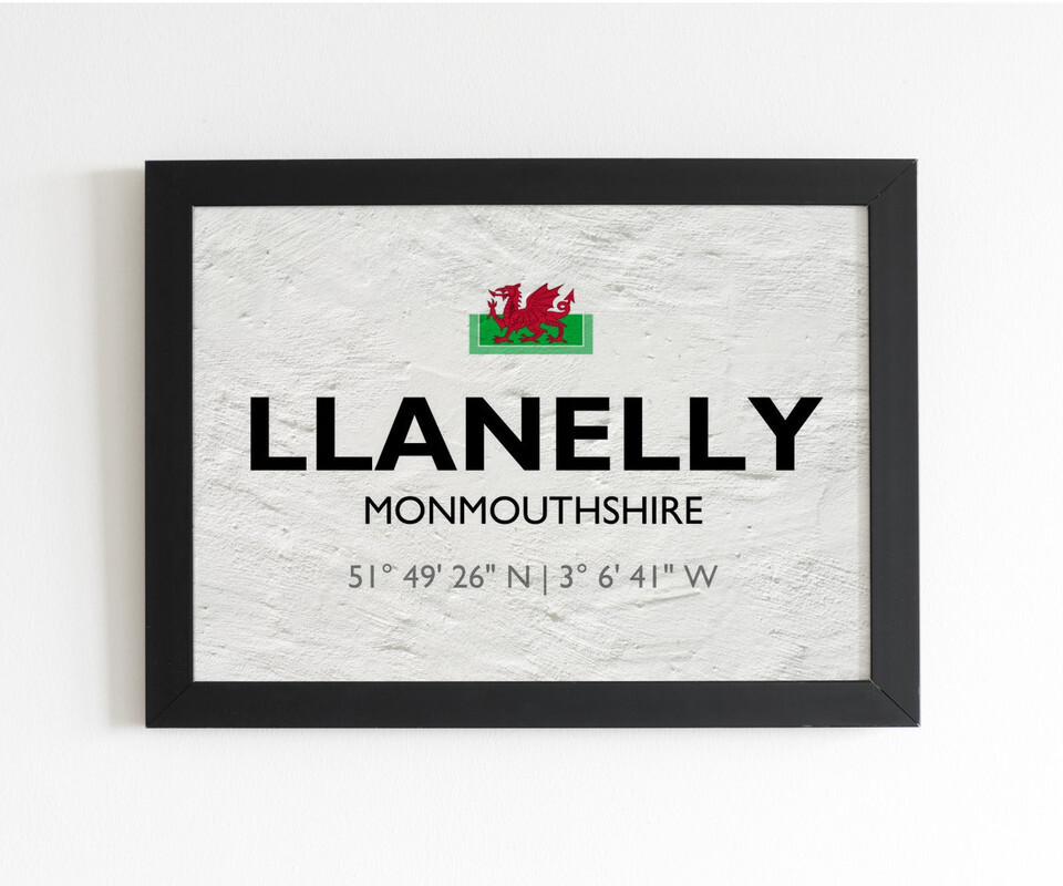 A4 PRINT - Llanelly, Monmouthshire, Wales - Lat/Long SO2314 | eBay