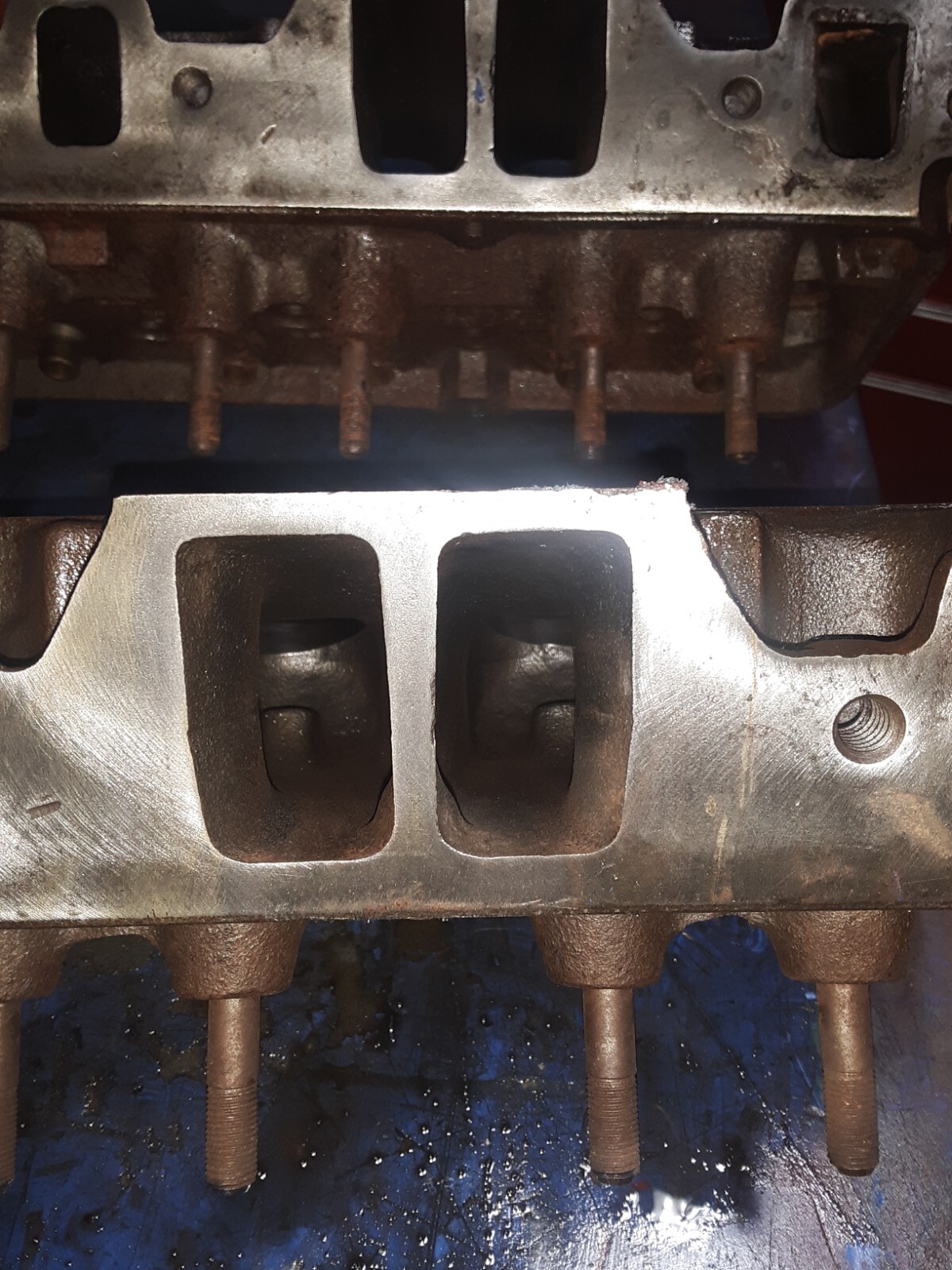 302 327 350 Double Hump Pair Cylinder Head Cast Iron Chevy 3917291 SBC ...