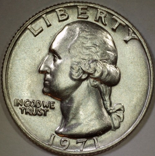 1971 Washington Quarter BU Uncirculated Mint State 25c US Coin ...