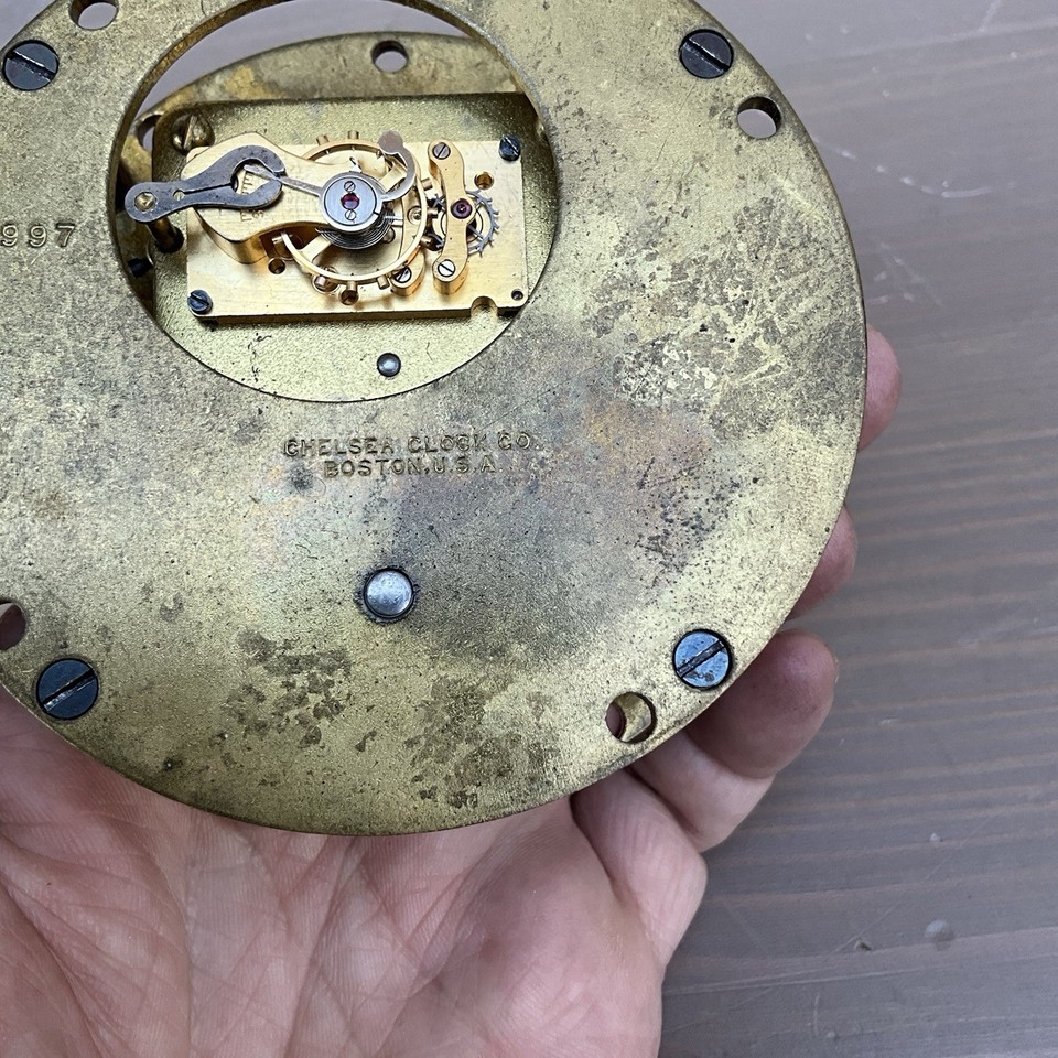 chelsea boston clock company WW2 ships clock movement , running ...