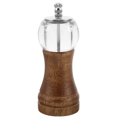 Wooden Pepper Mill Grinder: Portable Large Pepper Grinder - Hand Crank ...