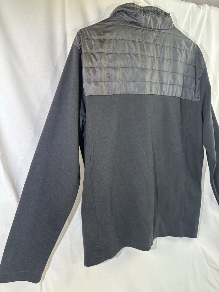 Eddie Bauer Mens L/G Pullover Outdoor Jacket 1/4 Zip Black Red ...