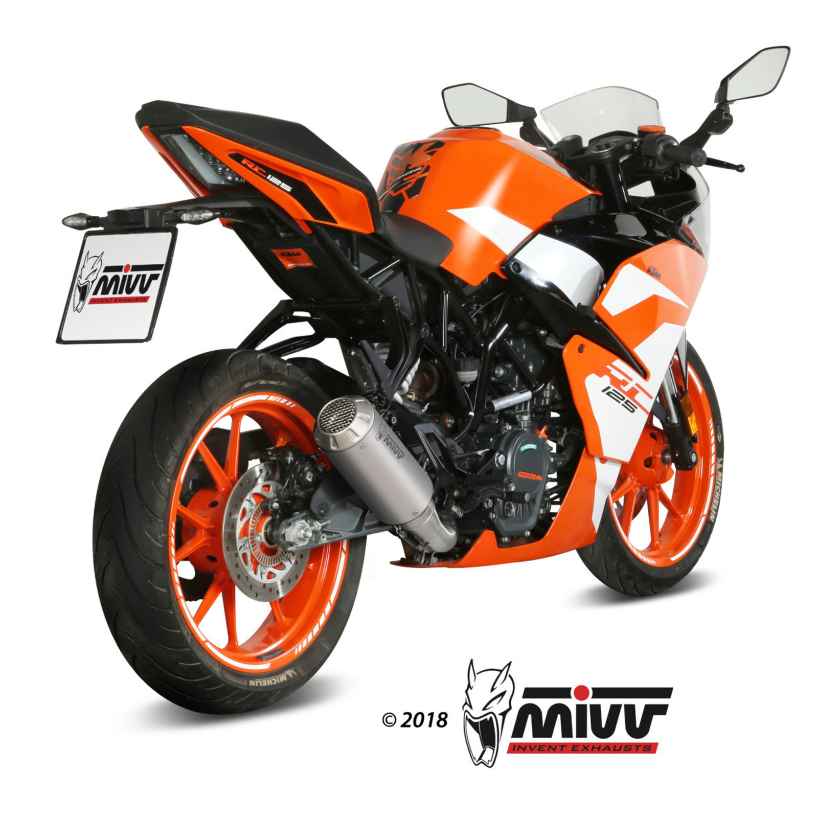 Auspuff Motorrad Mivv Ktm RC 125 2018 Endtopf Slip-On Mk3 Edelstahl ...