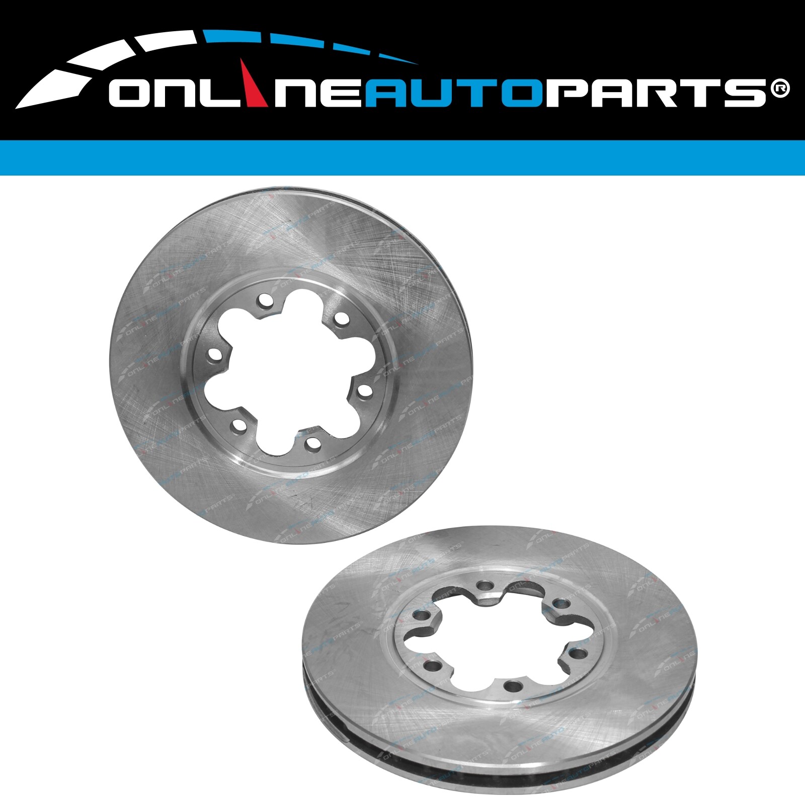 2 Front Disc Brake Rotors for Mazda BT50 B2500 B3000 4cyl 2.5L 3.0L ...