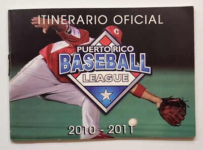 ITINERARY BOOKLET / 2010-2011 BASEBALL SEASON / PUERTO RICO #10 | eBay