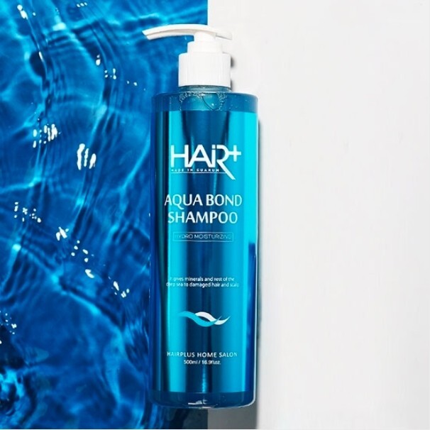 HAIR+ Aqua Bond Shampoo 500ml Hydro Protein Shampoo Damaged Hair Care K ...