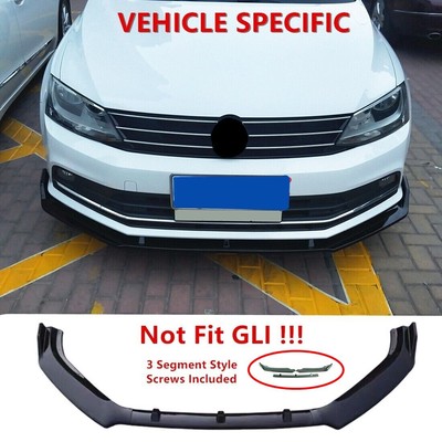 SPECIFIC PAINT BLACK FRONT SPOILER WING LIP SPLITTER FOR VW JETTA MK6.5 ...