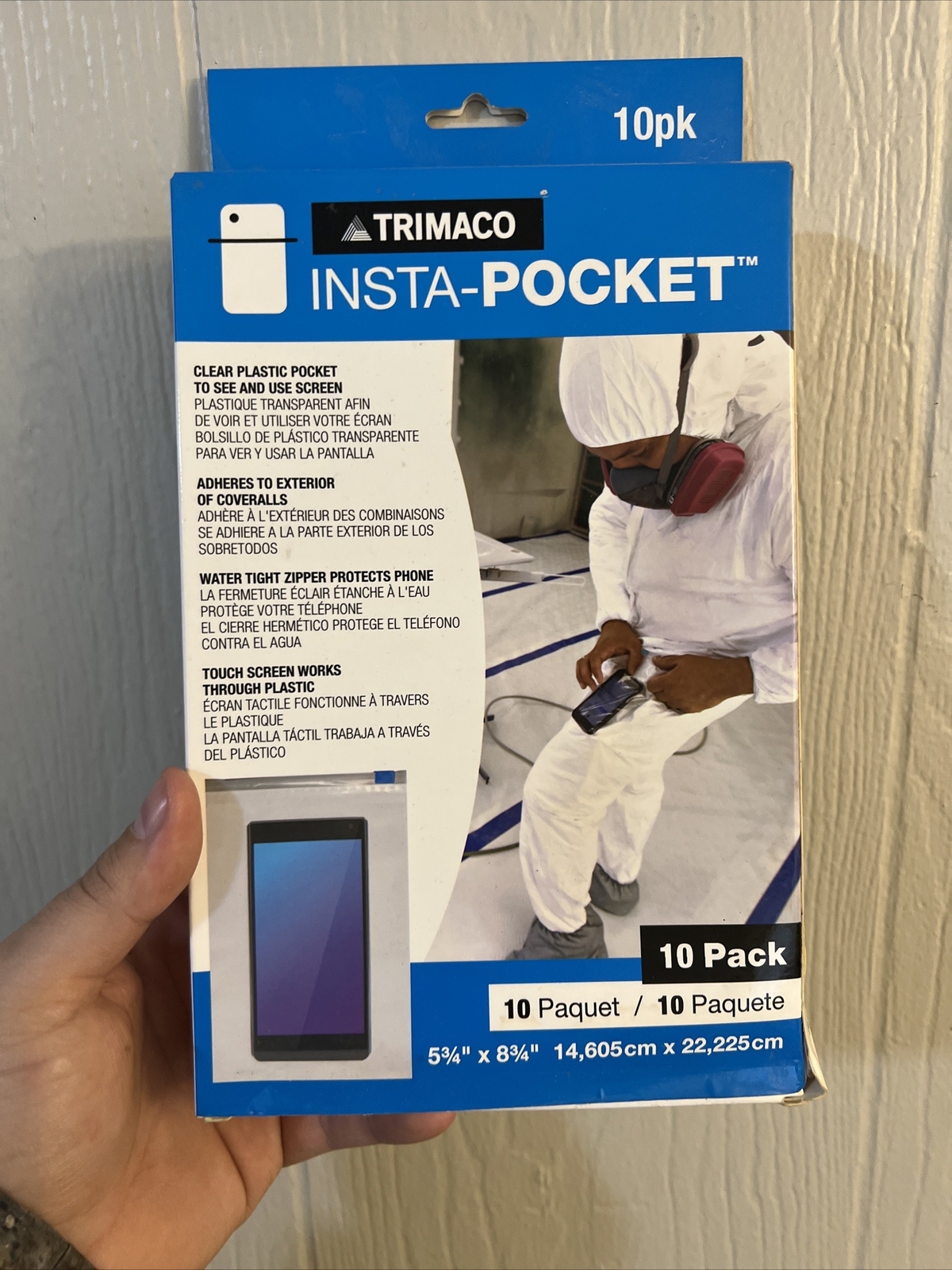 2 Trimaco Insta-Pocket 10 Pack Brand New Clear Plastic Use Screen In ...