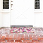 Natural Coir Hello Spring Door Mat for Outdoors, Floral Non Slip Rug ...