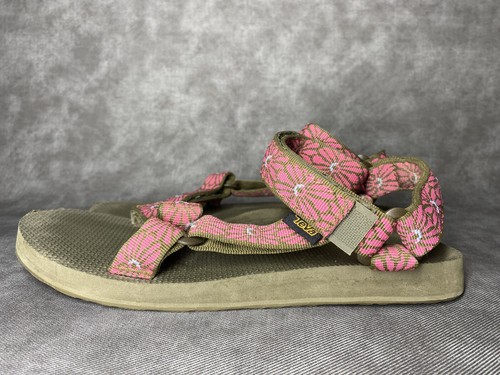 Teva Original Universal Strappy Sandal Flower Loom Dark Olive Size 8 | eBay