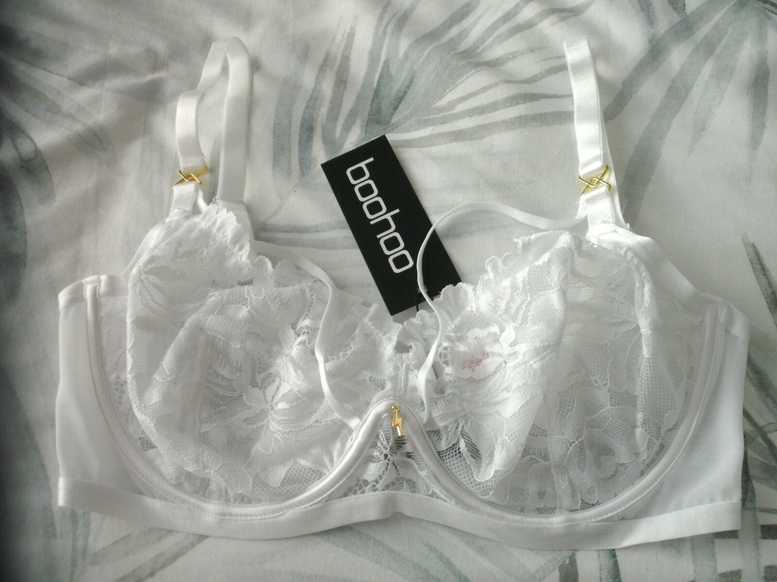 White Boohoo Fuller Bust Lace Underwired Bra,Size 36DD.BNWT. | eBay UK