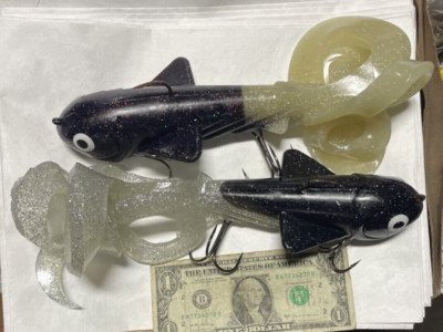 2 ct. soft plastic medussa style jerkbaits musky pike lures Muskie | eBay