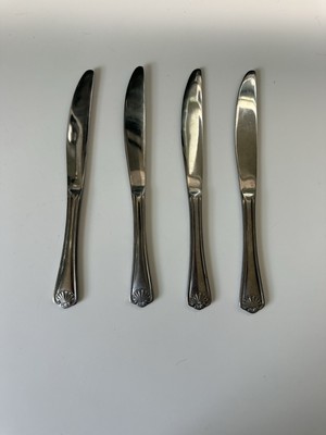 Vintage Flatware Rogers Co. Stainless "Royal Shell" Pattern 4 knives | eBay