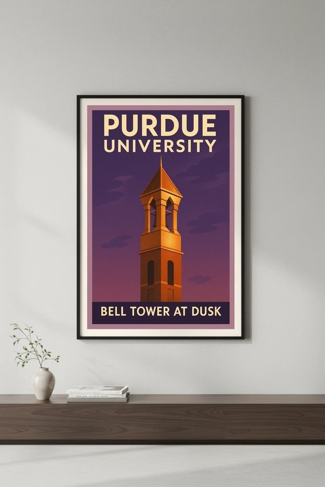 🎓 Purdue University Bell Tower Poster - Home Decor 24x36” | eBay