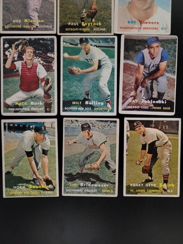 1957 Topps Baseball Card Lot - 9 Different - W/ Bob Nieman and Mack ...