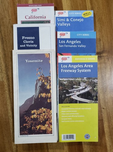 AAA Folding Travel Road Maps AAA 2002-2013 California LA Fresno & More ...