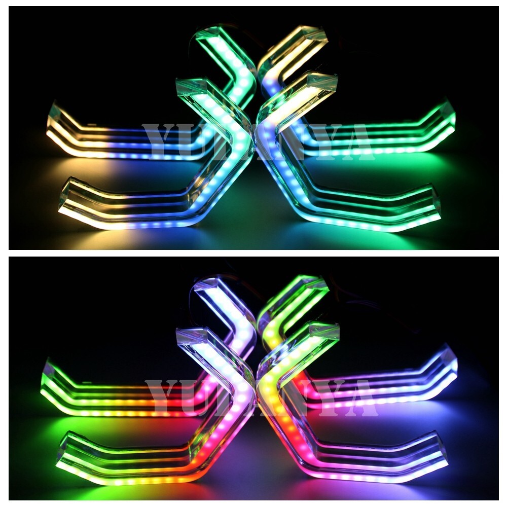 BMW E46 E90 E60 F10 F30 F31 RGB DRL LED Dynamic Angel Eyes M4 DTM ...