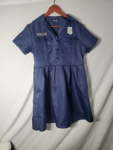 Women's Police Cosplay Uniform Cop Officer Halloween Costume Fancy Size ...