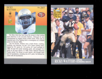 1991 Fleer Ultra RICKY WATTERS San Francisco 49ers Rookie Card | eBay