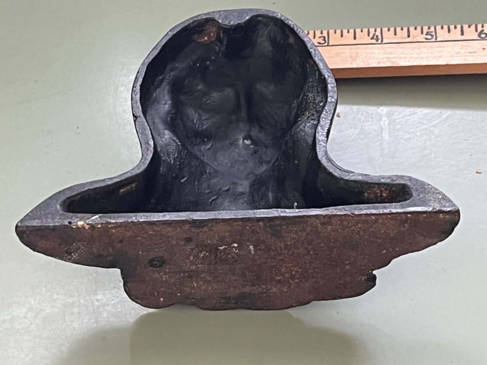 Vintage Cast Iron Shawmut Indian Bank advertising doorstop bookend 5 ...