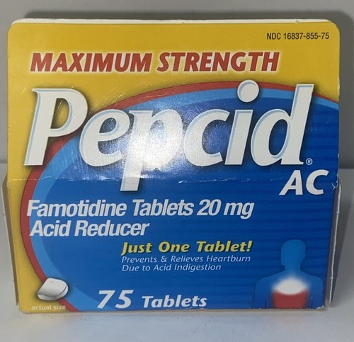 Pepcid Maximum Strength Famotidine Tablets - 20 mg - 75 Tablets | eBay