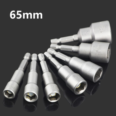 1/4" Hex Shank Drive Nut Magnetic Socket Wrench Screw Adapter Drill 6mm ...