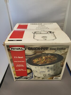Vintage Rival Crock Pot 3120 2.5 QT Slow Cooker - Flower Pattern | eBay
