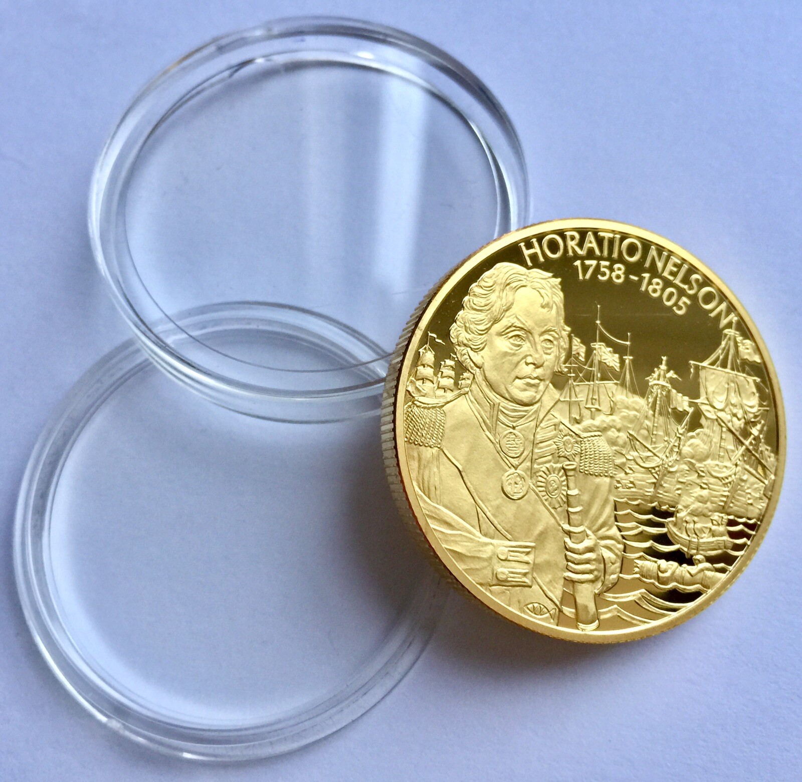 2003 East Caribbean Horatio Nelson 24K Gold Plated Two Dollar Coin ...