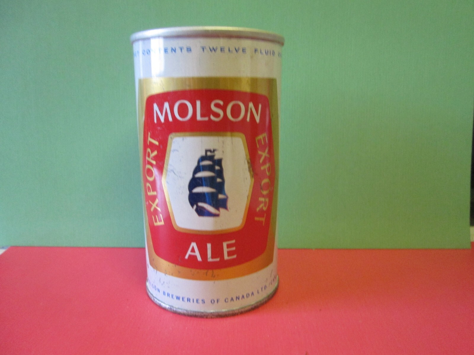 VINTAGE MOLSON EXPORT ALE MOLSON BREWERY OF CANADA LTD STEEL BEER CAN ...
