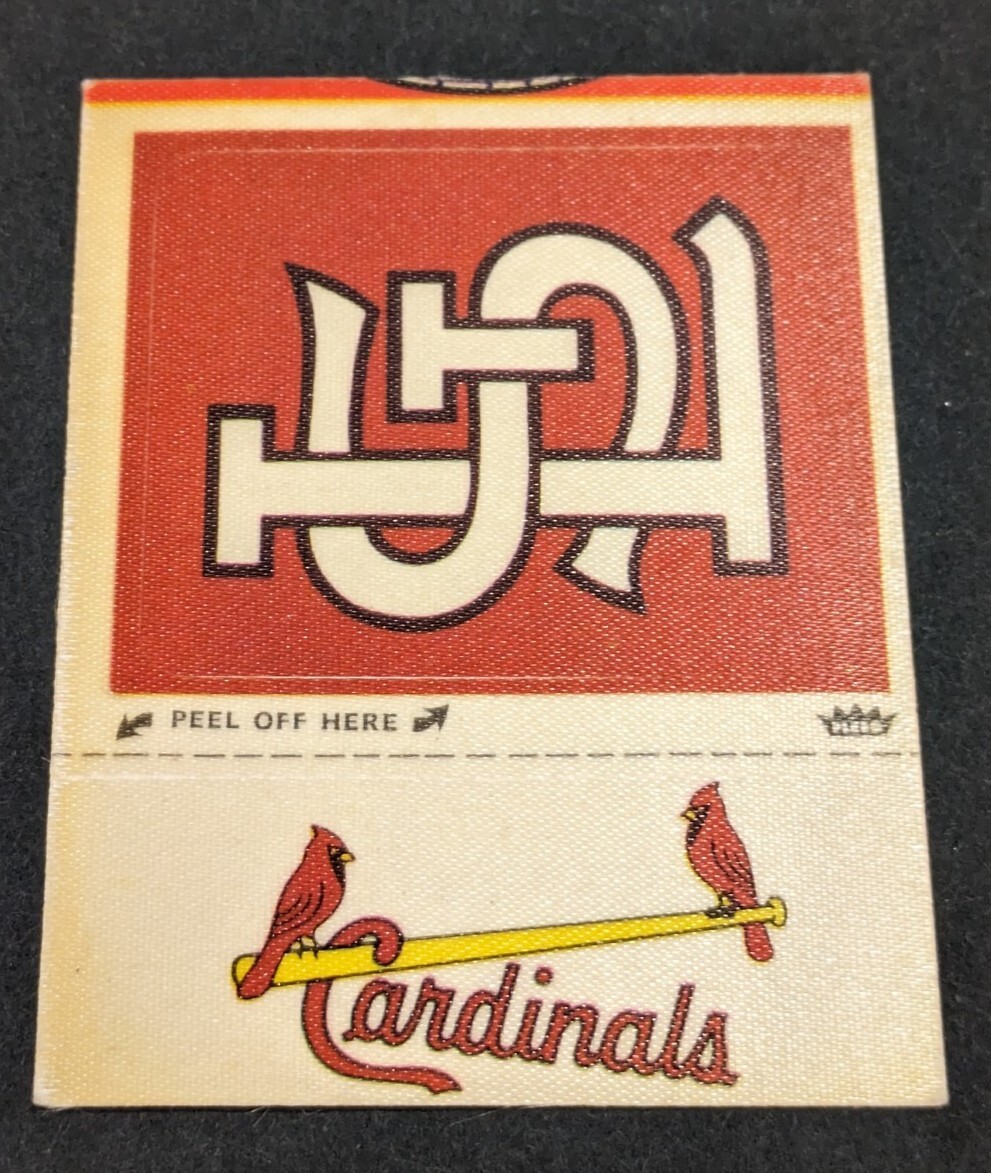 1968-1972 Fleer Cloth Stickers Baseball St Louis Cardinals Team ...