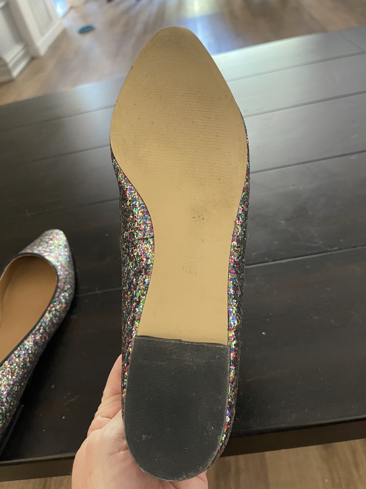 Talbots Shoe Multicolored Glitter Sparkle Flats 10N | eBay