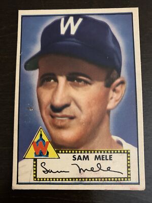 Sam MELE 1952 Topps Baseball #94 VG/EX Washington Senators | eBay