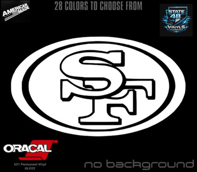 San Francisco 49ers Vinyl Decal Car Truck Vehicle Window Wall Sticker ...