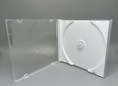 100 HIGH QUALITY 10.4MM NEW SINGLE CD JEWEL CASES WITH WHITE TRAY ...